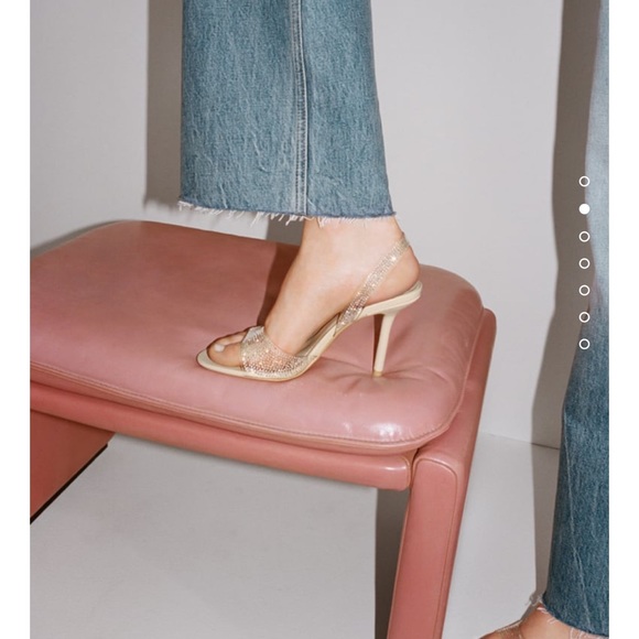 Zara | Shoes | Zara Vinyl Rhinestone Heeled Sandal | Poshmark